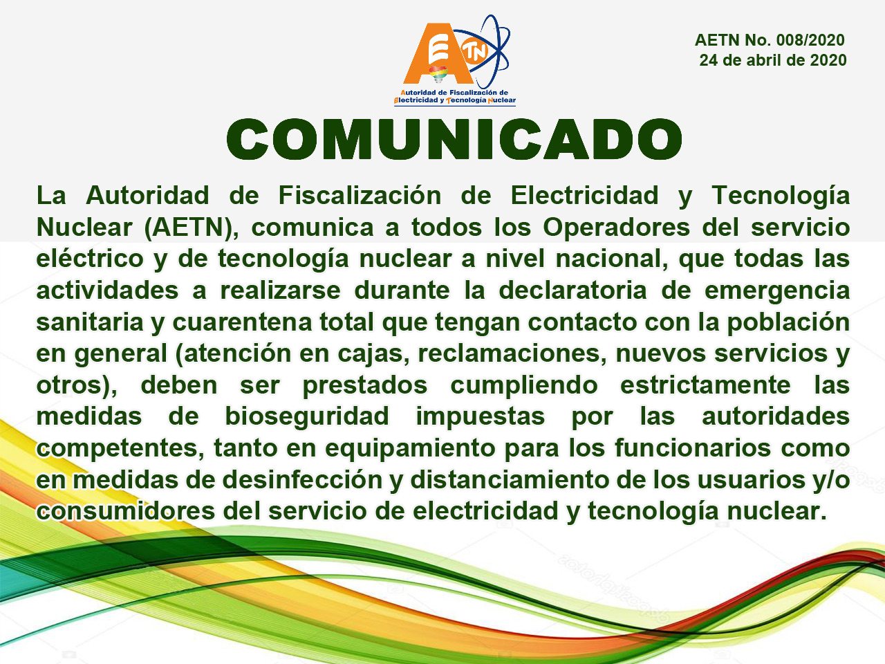 Autoridad de Electricidad y Tecnología Nuclear - Página Web Oficial